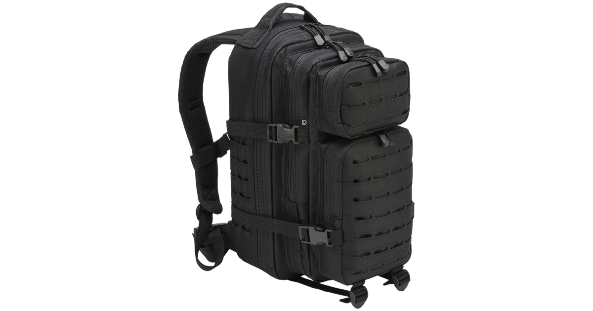 US Cooper LaserCut Medium Backpack, 25 L, Brandit, black | Armed