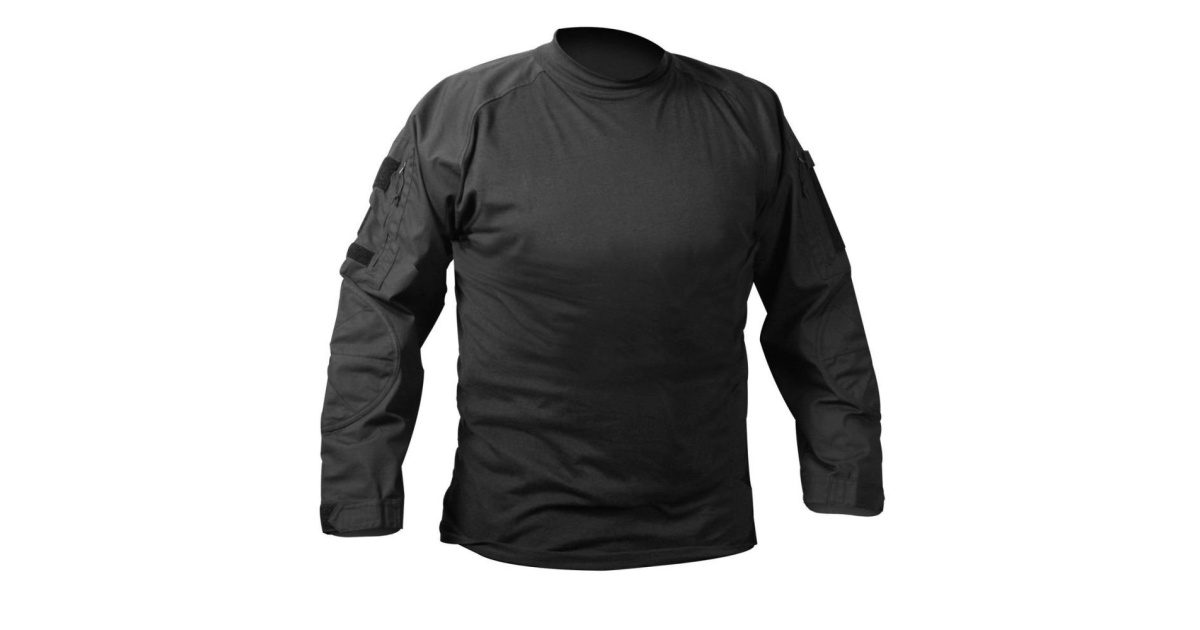 Military NYCO FR Fire Retardant Combat Shirt, Black, Rothco | Armed